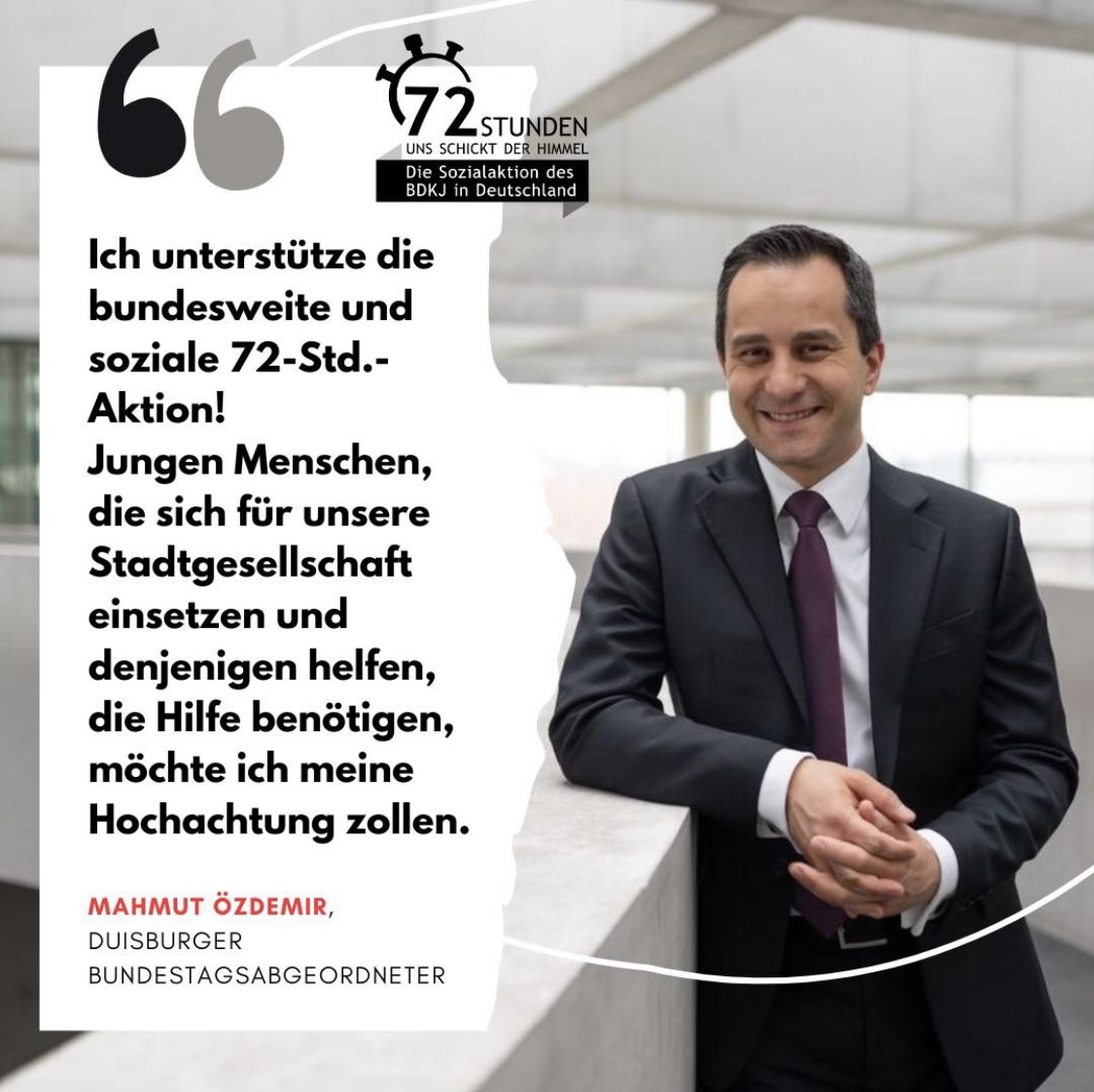 72-Stunden Aktion › Mahmut Özdemir, MdB